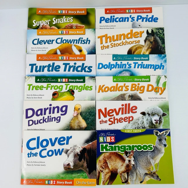 STEVE PARISH KIDS Story Book x 8 Paperback Readers Australian Animals ...
