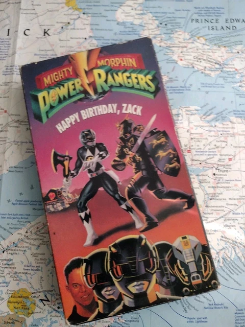 MIGHTY MORPHIN POWER Rangers Happy Birthday Zack VHS 1993 Knasty Knight ...