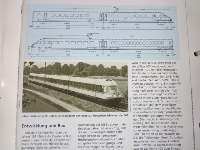BAHN LOKAUFRISSE E & Diesel ET 54 DB 403 Intercity Triebwagen Donald ...