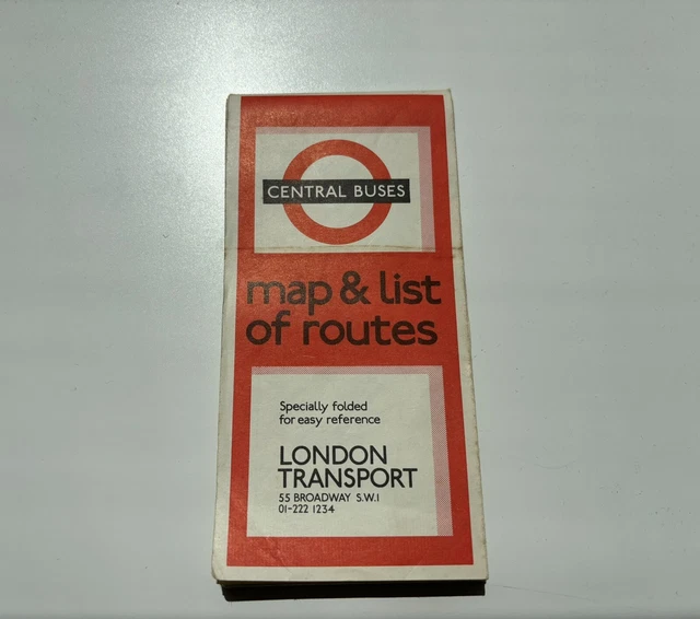 1969 LONDON TRANSPORT Central Buses Map And List Of Routes- No.1 £3.99 ...
