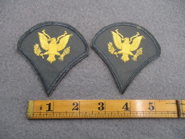 US ARMY SPECIALIST 3rd Class Enlisted Rank Insignia Patch E-4 E4 U5 £5. ...