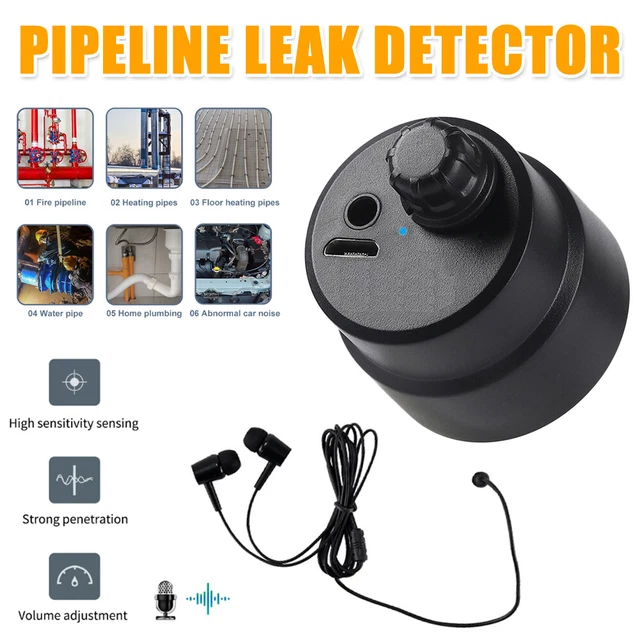 WATER LEAKAGE DETECTOR Wall Pipe Leaking Sound Amplification Noise ...