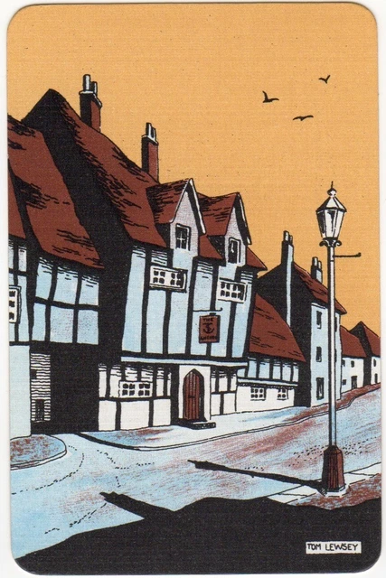 PLAYING CARDS 1 Single Card Old English ANCHOR PUB Lewsey Art Picture ...