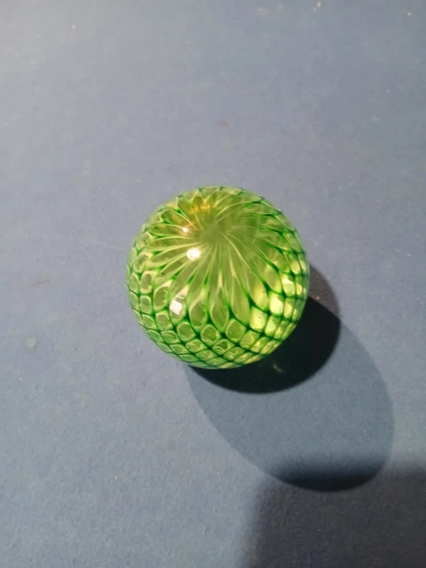 RETRO ART GLASS Feathered Pattern Solid Glass Sphere Orb. £10.80 ...