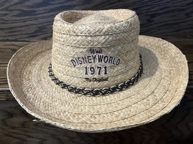 WALT DISNEY WORLD 1971 the Original straw hat (14x13x5'') $88.88 ...