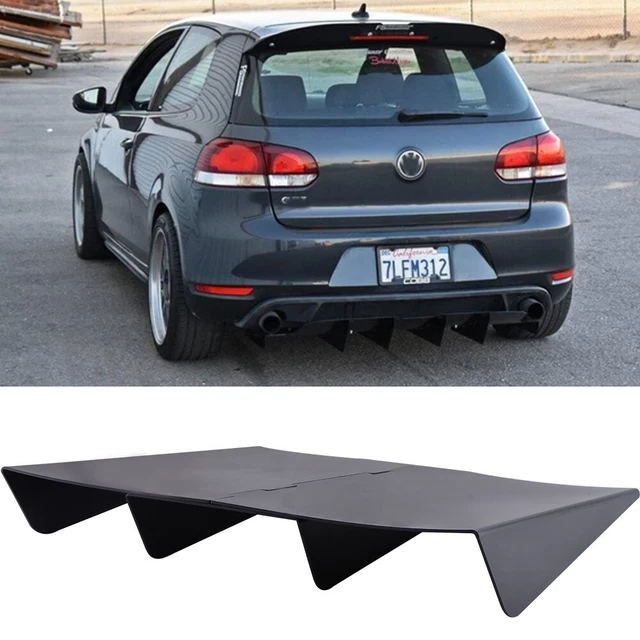 FOR VOLKSWAGEN MK6 Golf GTI Rear Diffuser 4 Shark Fins Bumper Lip Lower ...