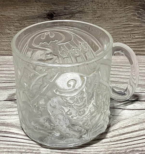 VTG 1995 DC McDonalds Batman Forever The Riddler Mug Clear Embossed Cup ...