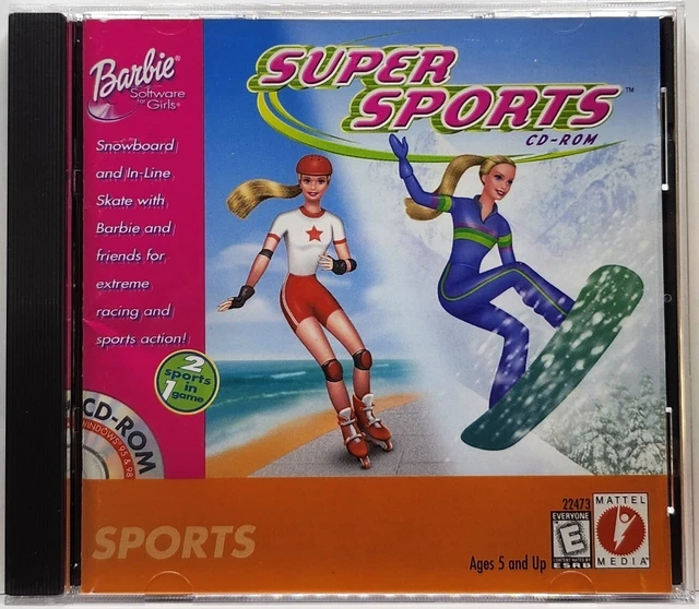 BARBIE SUPER SPORTS PC CD-ROM Game Windows (Mattel Media, 1999) FREE ...