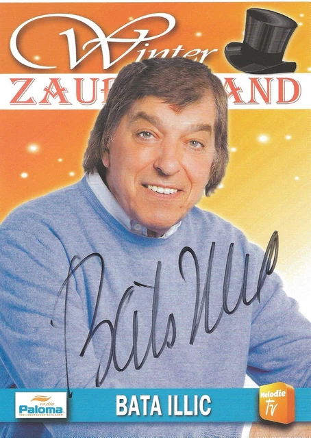 CARTOLINA BATA ILLIC Schlager autografa degli anni '70 firmata a mano ...