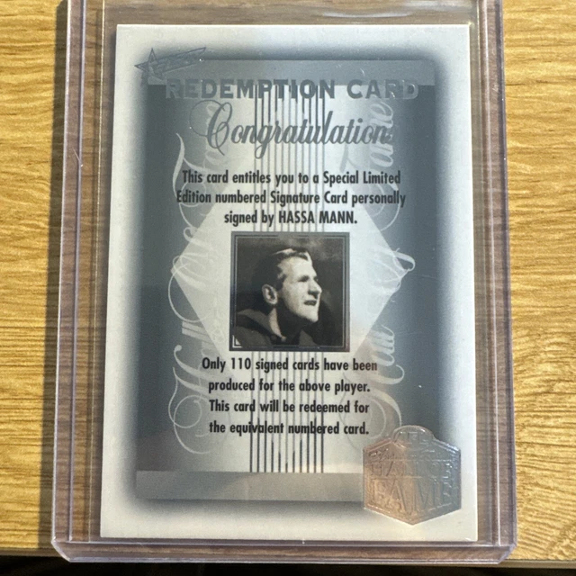 2024 SELECT LEGACY Ultimate Hall Of Fame Signature Hassa Mann Melbourne ...