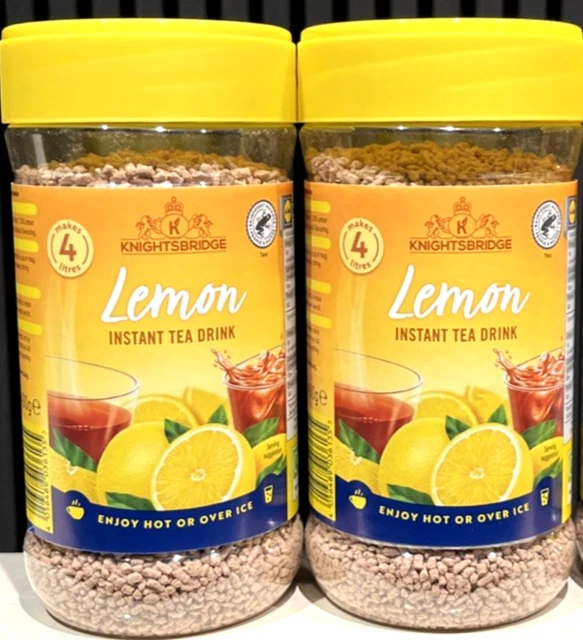 KNIGHTSBRIDGE INSTANT TEA Drink Peach & Lemon Hot Or Iced 400G £7.95 ...