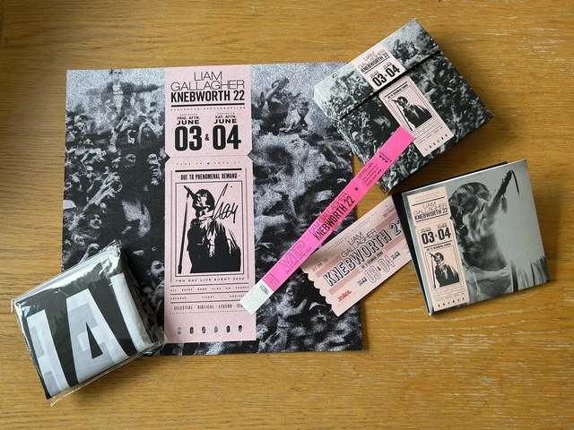 LIAM GALLAGHER HAND Signed Knebworth 22 CD VIP Bundle Stunning EUR 80 ...