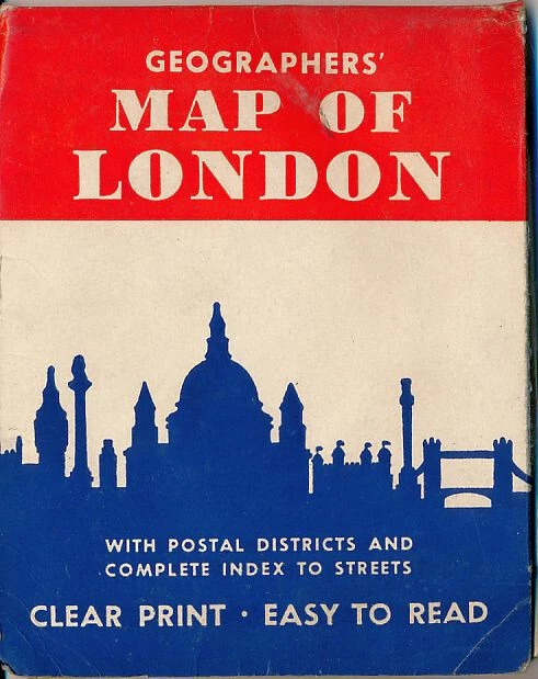 LONDON STADTPLAN MAP Geographers mit Index ca. 1955 EUR 1,95 - PicClick DE