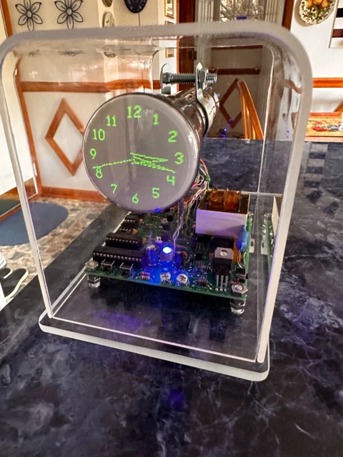 MINI OSCILLOSCOPE CLOCK 2AP1A CRT Cathode ray tube scope clock OSC4.6 ...