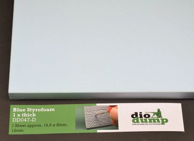 DIODUMP DD047-D BLUE Styrofoam 12mm - styrodur diorama building ...