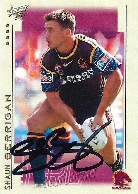 SIGNED 2003 BRISBANE BRONCOS NRL Card SHAUN BERRIGAN EUR 8,75 - PicClick FR