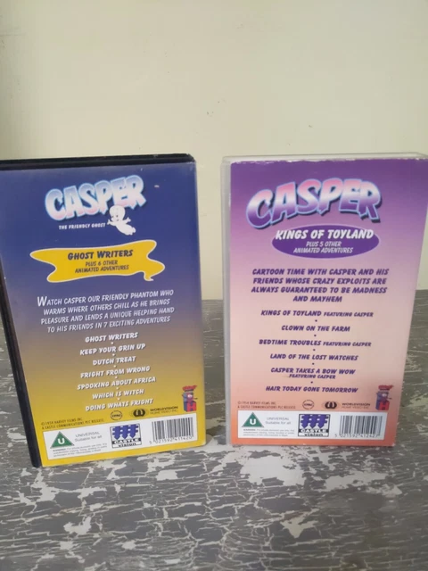 CASPER & FRIENDS VHS TV Show x 2 Ghost Writers/Kings of toyland with ...
