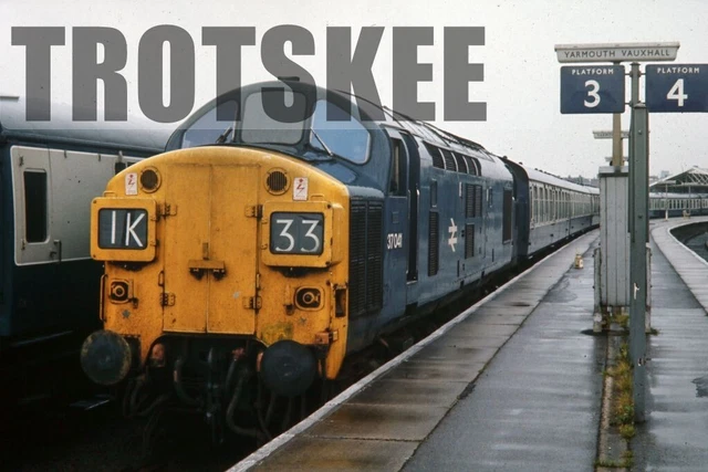 35MM SLIDE BR British Railways Diesel Loco Class 37 37041 Yarmouth ...