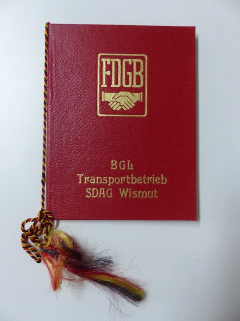 BERGBAU MAPPE SDAG Wismut BGL Transportbetrieb Auszeichnung 3 Münzen ...