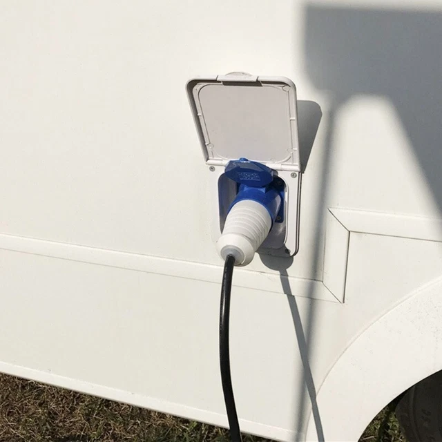 220V-250V EXTERNAL POWER Plug Socket Electrical for Outdoor Caravans ...