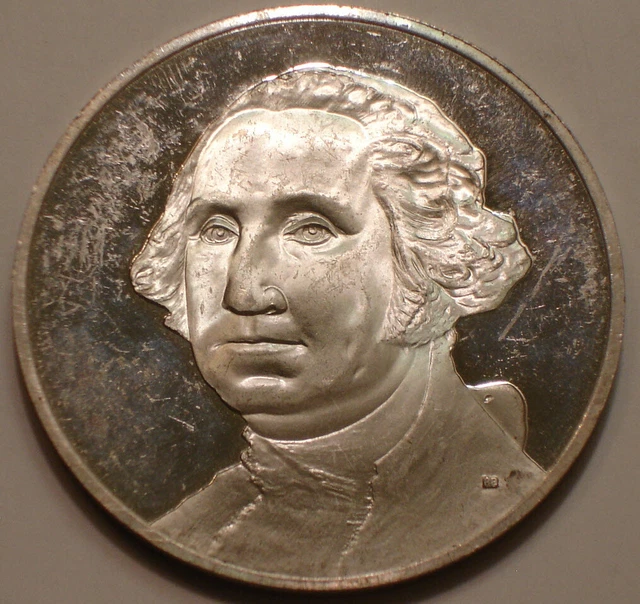 MÉDAILLE D'ARGENT GILBERT Stuart ATHENAEUM PORTRAIT DE GEORGE ...