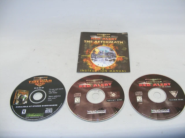 COMMAND AND CONQUER Red Alert Allied & Soviet Disc PC CD-ROM Game £10. ...