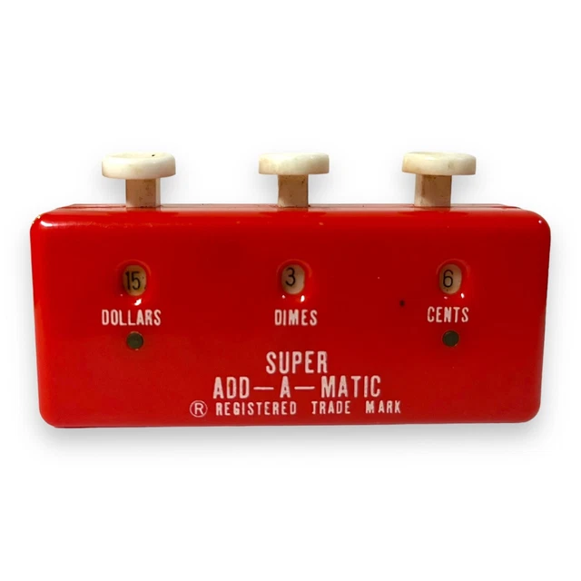 SUPER ADD-A-MATIC VINTAGE Calculator Money Coin Dollar Counter Working ...