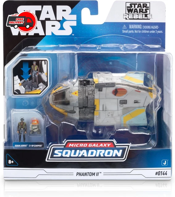 STAR WARS MICRO Galaxy Squadron Phantom II Vehicle with Figures and ...