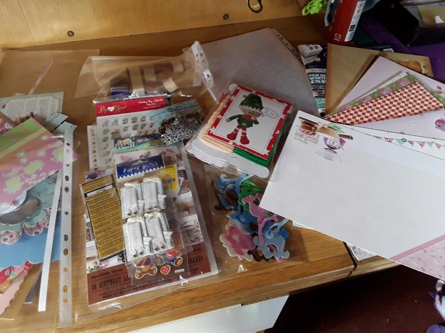 CRAFT ROOM CLEAROUT BUNDLE OF 1.5 Kg CARD MAKING ITEMS £6.00 - PicClick UK