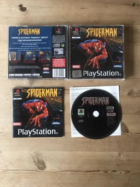 SPIDER-MAN PS1 SONY PlayStation black label Marvel Complete £29.99 ...