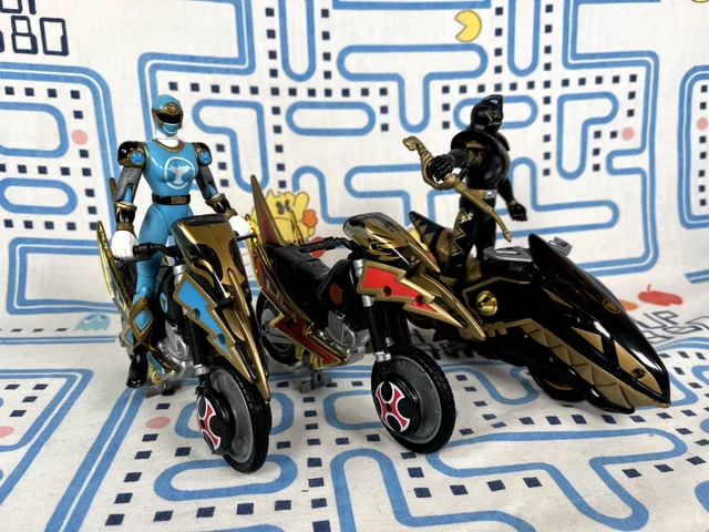 POWER RANGERS NINJA Storm Tsunami Cycle Blue Wind and Dino Thunder ...