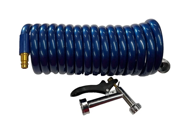 D&W COILED HOSE W/Sprayer RV Motorhome Fifth Wheel trailer £43.82 ...