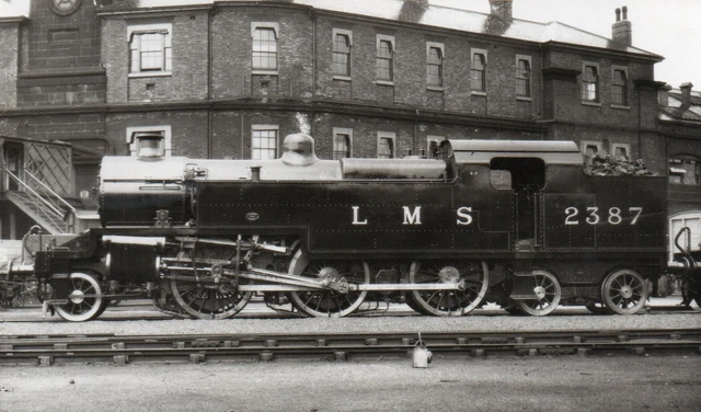 LMS CLASS 4MT 2-6-4T No 2387 @ DERBY WORKS c1933 R/PHOTO by PHOTOMATIC ...