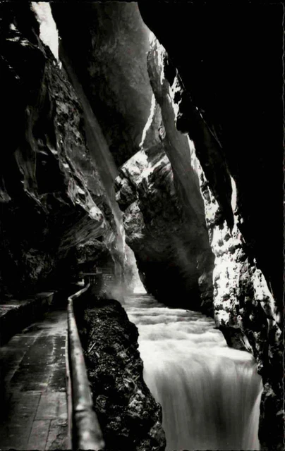 WASSERFALL MOTIV-POSTKARTE WATERFALL River Falls Tamina-Schlucht bei ...