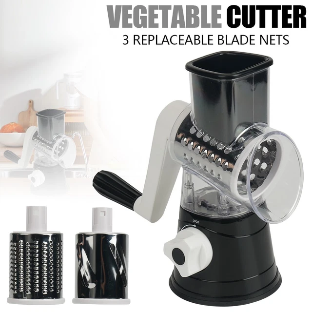 MANUAL ROTARY FOOD Slicer Chopper Cheese Grater Fruit Vegetable ...