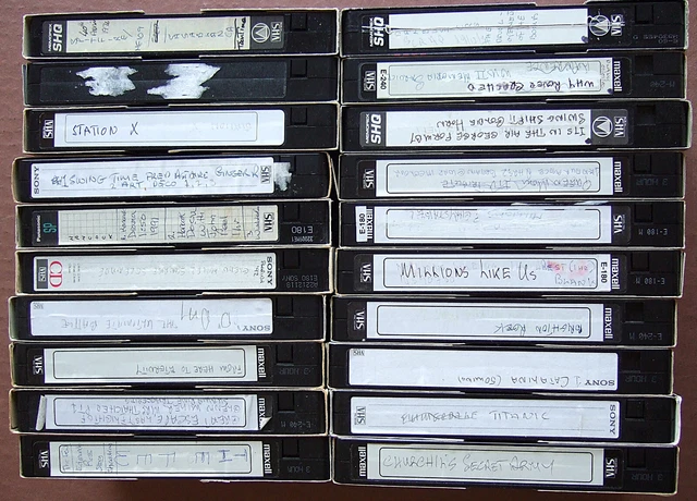 20 USED SONY / Maxell etc VHS Video Tapes with 80's / 90's TV ...