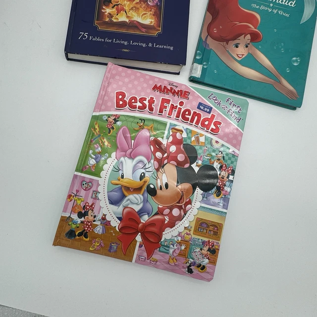 DISNEY BOOK LOT Family Story Collection Little Mermaid Minnie Look Find ...