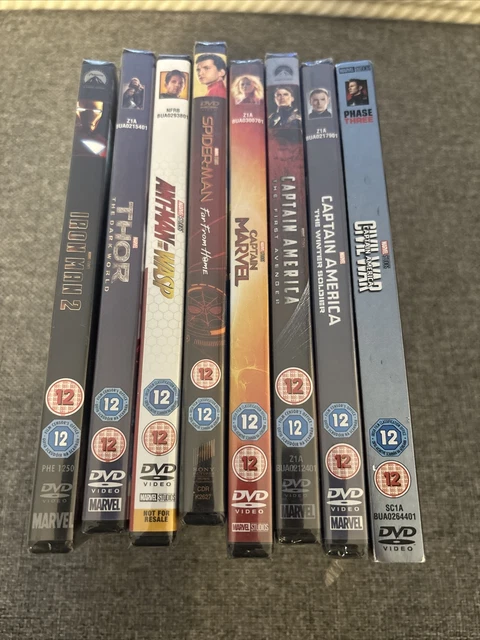 MARVEL DVD BUNDLE X 9 New And Sealed THOR, ANTMAN, Captain America ...