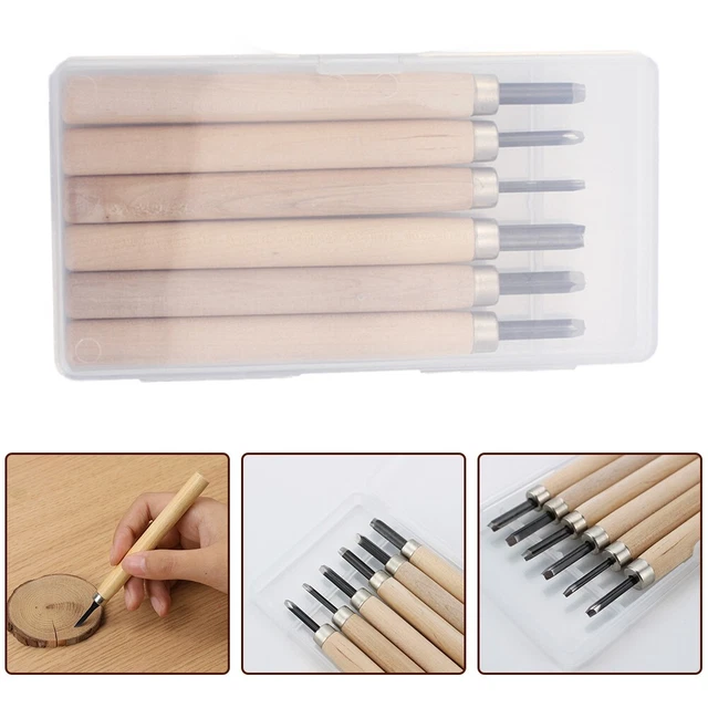 ENSEMBLE DE 6 outils de sculpture sur bois habilement fabriqués pour un ...