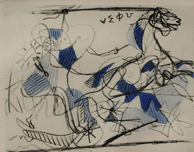 GEORGES BRAQUE : La course de chars, GRAVURE, 1950 EUR 129,00 - PicClick FR