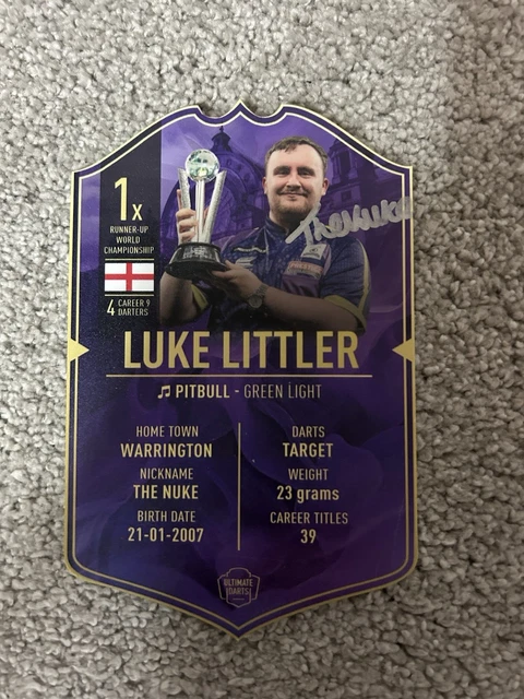 🎯 SIGNED LUKE Littler Ultimate Darts Card 2024 Rare Only 300 #Sold Out ...