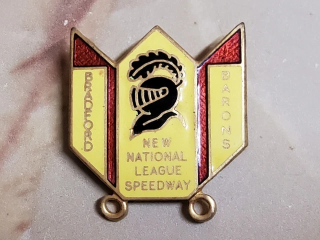 BRADFORD SPEEDWAY 1975 Barons New National League Badge, Reeves In Gold ...