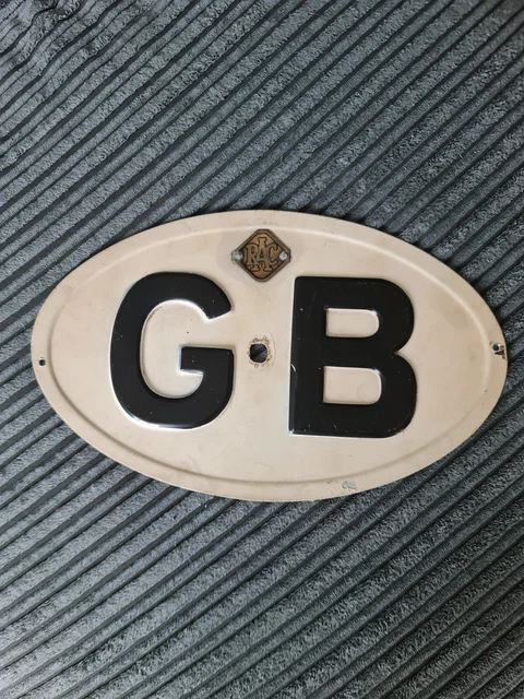CLASSIC VINTAGE CAR RAC GB Great Britain Touring Badge Sign Great For ...