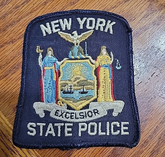 1960S NEW YORK State Police Officer "Excelsior" Shoulder 4 Inch Cloth ...