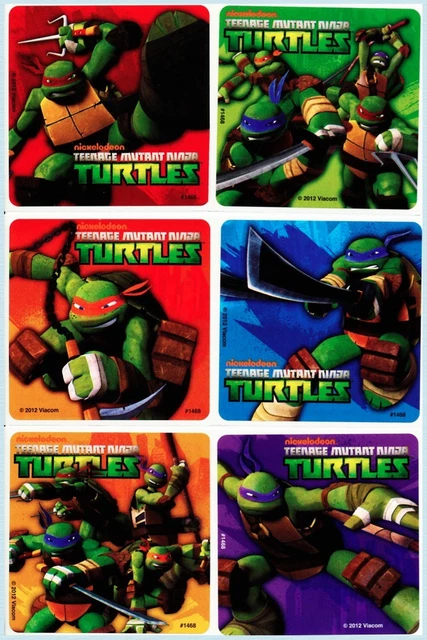 TEENAGE MUTANT NINJA Turtles x 6 Stickers- Birthday Party Supplies ...