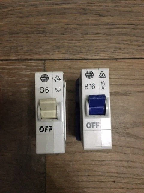 WYLEX REWIREABLE FUSE plug-ins MCB 6A, 16A with base £6.50 - PicClick UK
