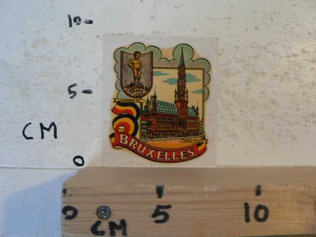 STICKER,DECAL BRUXELLES GRAND Place Manneken Pis Vintage Very Old ...