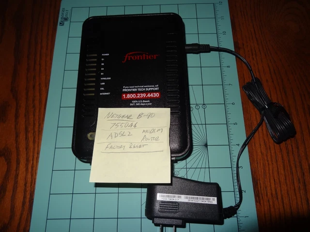 NETGEAR ADSL2+ MODEM-ROUTER B90-755044-15 model 7550 Frontier with ...