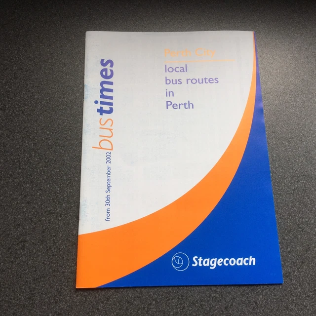 STAGECOACH PERTH CITY Bus Routes Scottish Bus Timetable Booklet ...