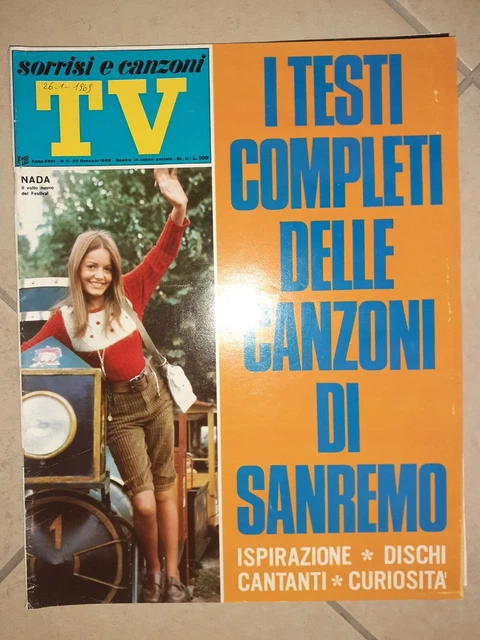 RIVISTA SETTIMANALE VINTAGE D'epoca Collezione Tv Sorrisi E Canzoni 1969 Sanremo EUR 7,50 ...
